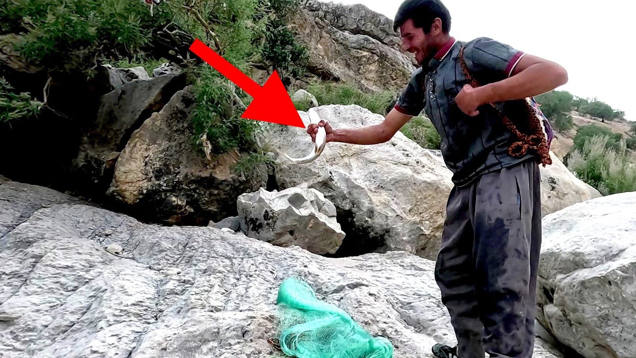 Fishing and camping by the river: the exciting journey of Atabek - YouTube