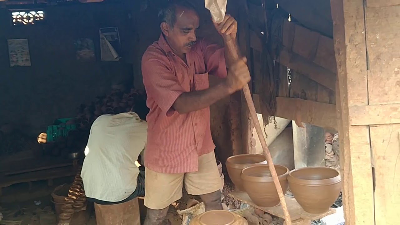 Simhachalam kummari pot making - YouTube