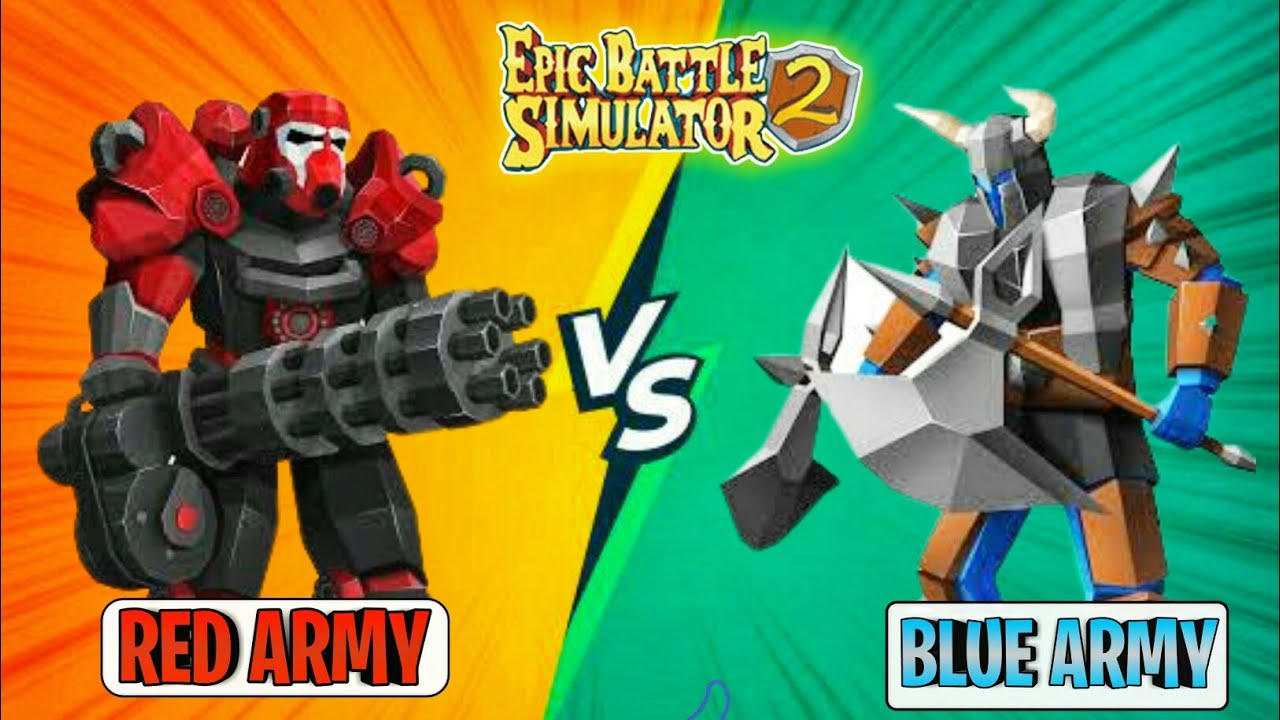 Red Army VS Blue Army | Epic Battle Simulator Two - YouTube