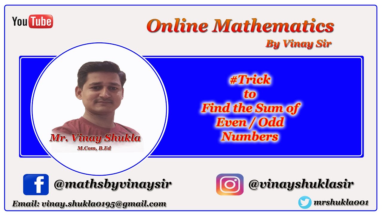 Sum Of Numbers Basics Of Maths By Vinay Sir Online Mathematics