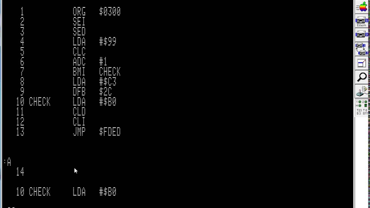 Apple II ProDOS Toolkit Assembler Demo - YouTube