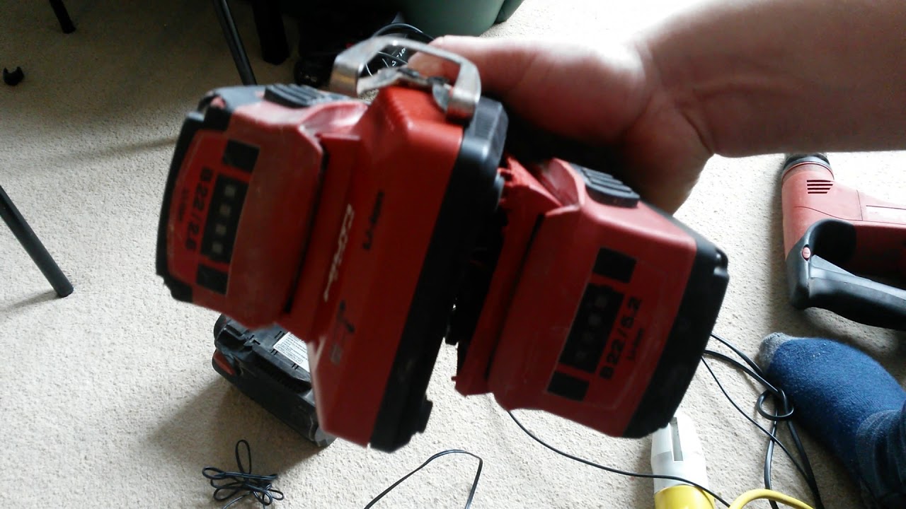 Hilti cut the cord 110v and 36v adapters - YouTube