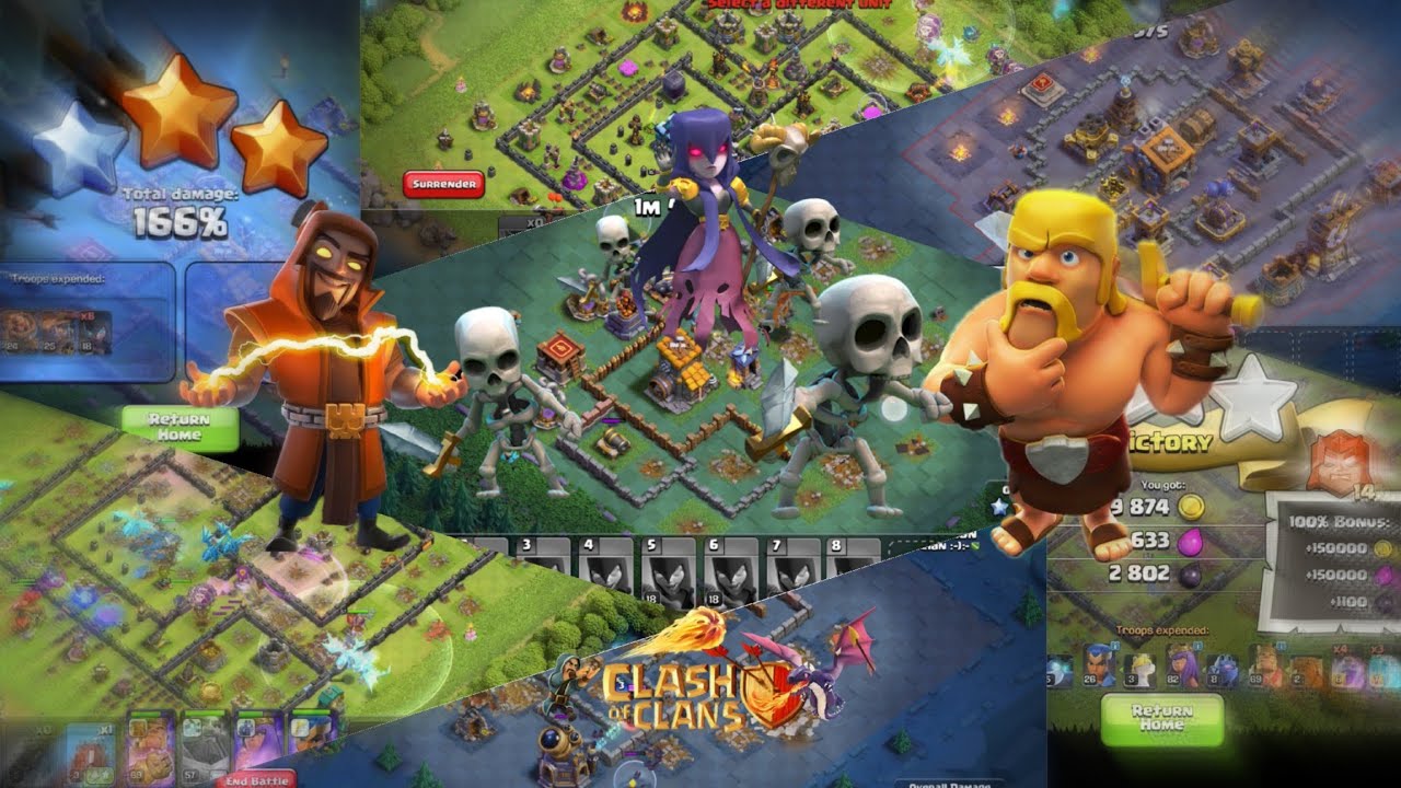 Epic Clash of Clans Battles! 1 Home Base + 1 Builder Base Attack ...