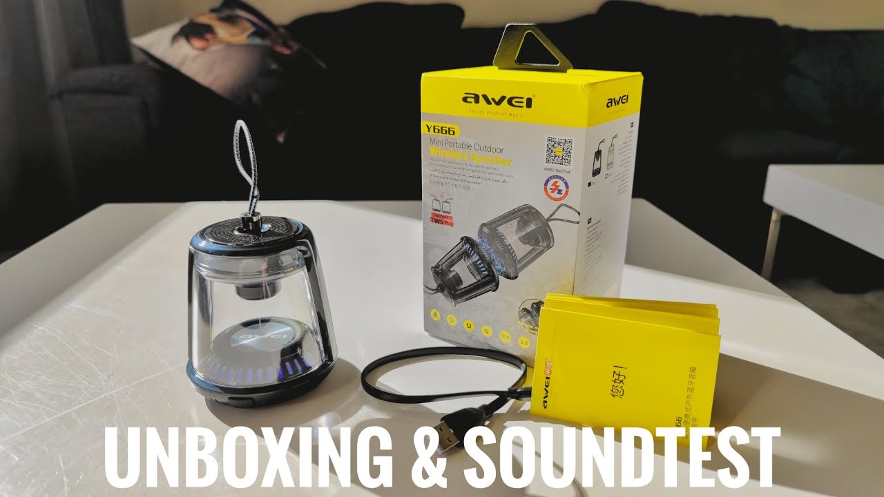 Awei Y666 | UNBOXING & SOUNDTEST "TRANSPARENT SPEAKER!" - YouTube
