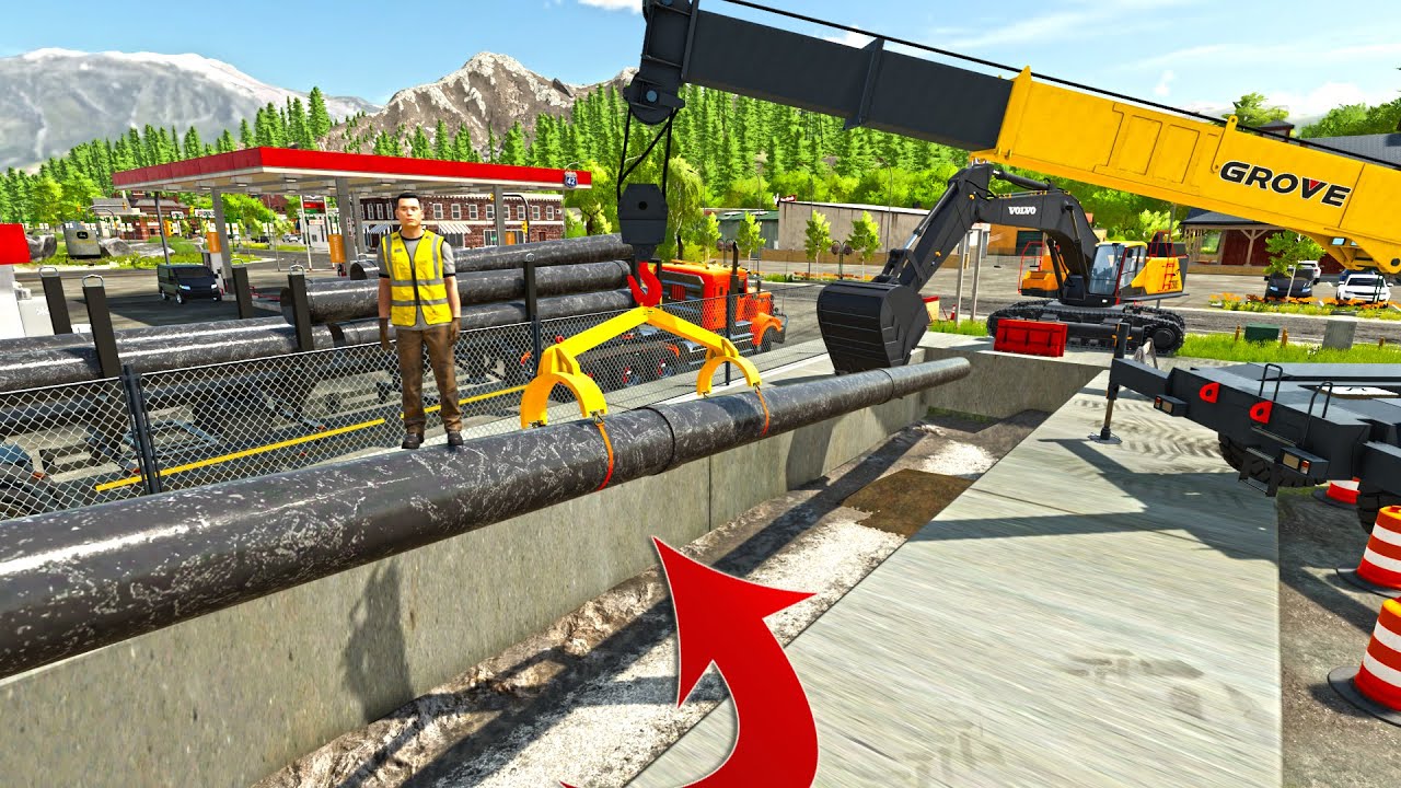 We replace pipes at the fire station! | Farming Simulator 22 - YouTube