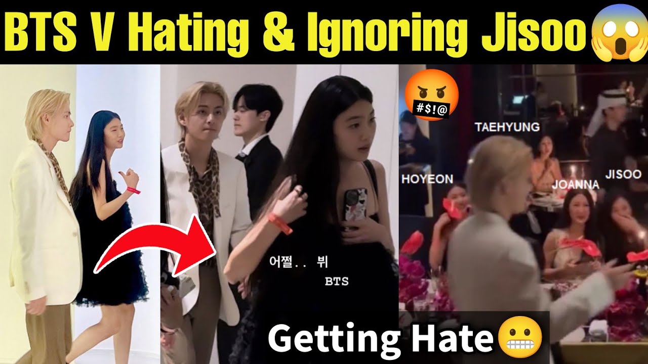 BTS V Hate Jisoo 💔 V Ignoring Jisoo Live 😡 BTS V & Blackpink Jisoo ...