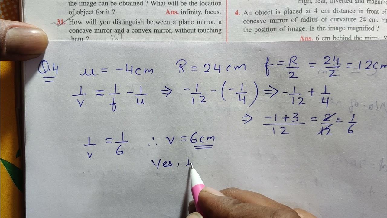REFLECTION OF LIGHT CLASS 9 ICSE CHAPTER 7 EXERCISE 7 C NUMERICALS ...