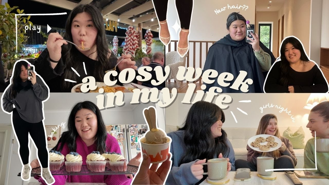 a cosy week in my life 🌸🧖🏻‍♀️🧁 glow up with me, bestie girls night in ...