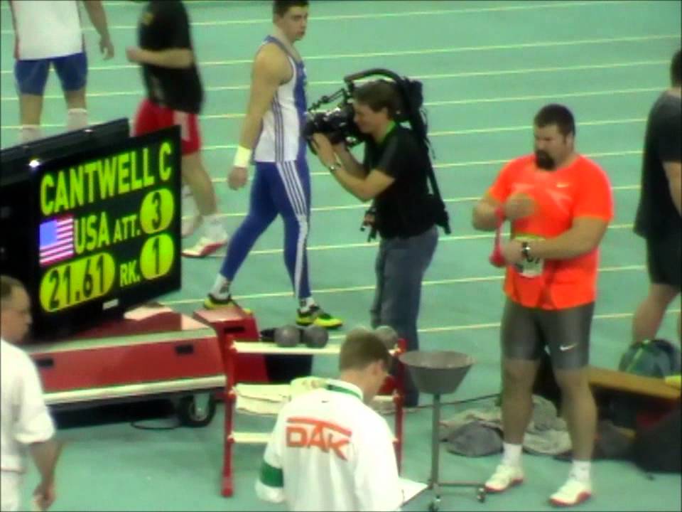 Shot put - Christian Cantwell - 22m foul - YouTube