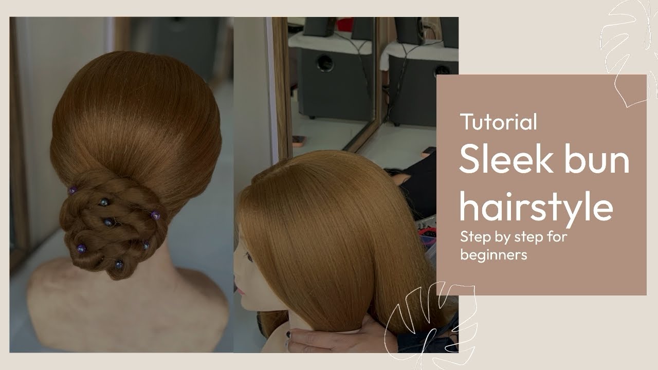 Sleek bun hairstyle tutorial 💕 - YouTube