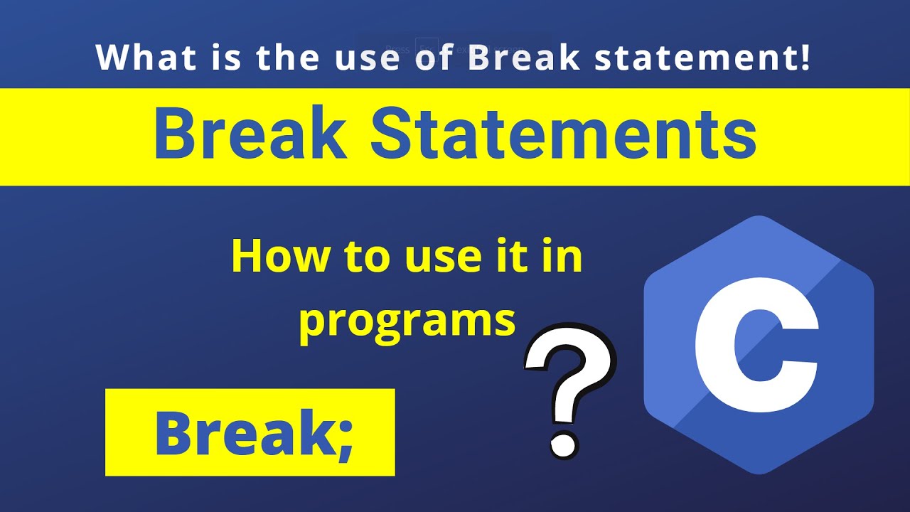 Break Statement In C Language How To Use Break Statement In C Program Break Statement In C Language How To Use Break Statement In C Program