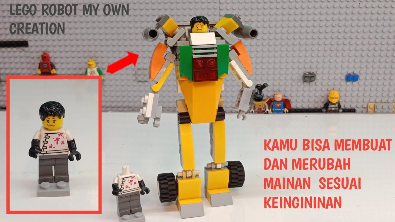 Lego robot my own creation Membuat mainan sesuai keinginan Merakit lego ...
