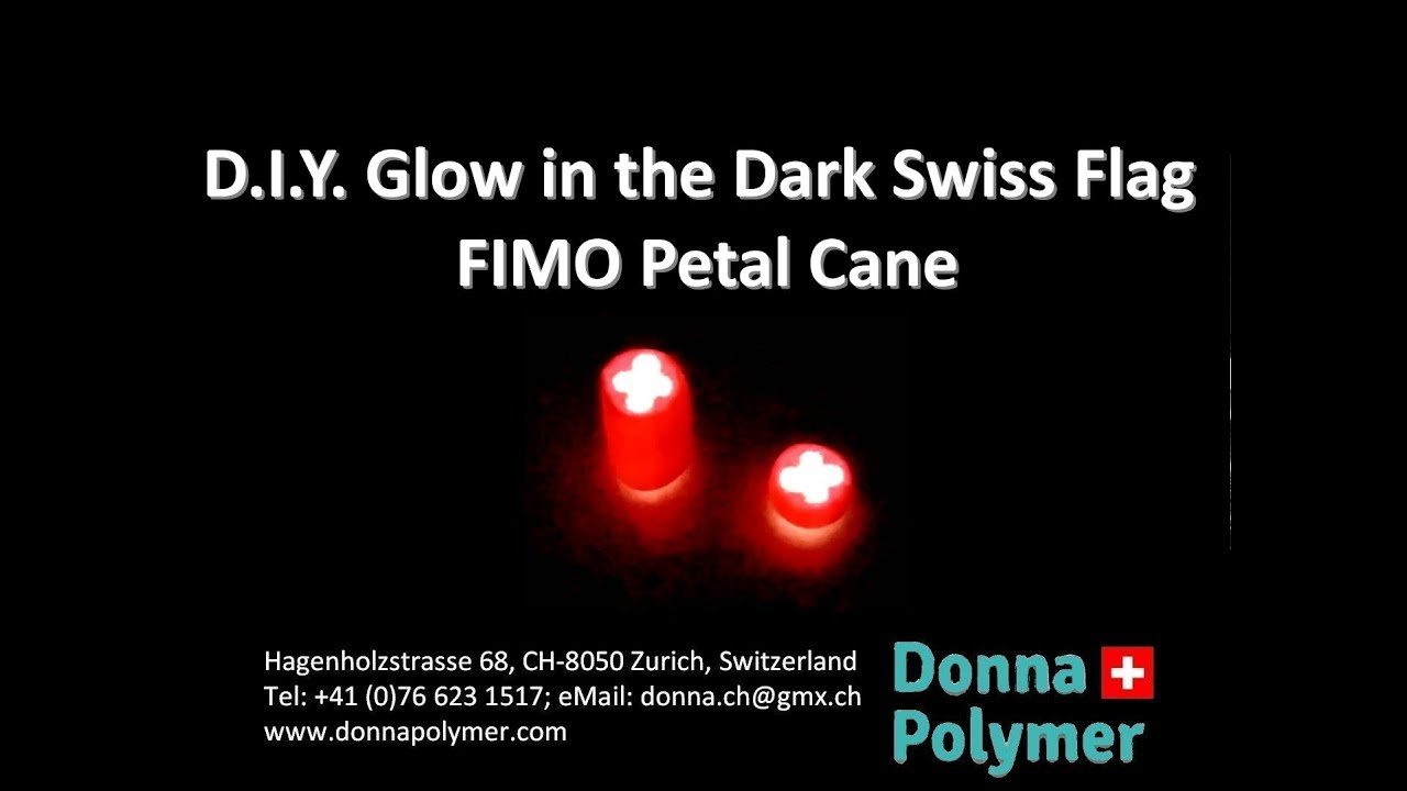 DIY Glow in the Dark FIMO Swiss Flag and Effect Demonstration - YouTube