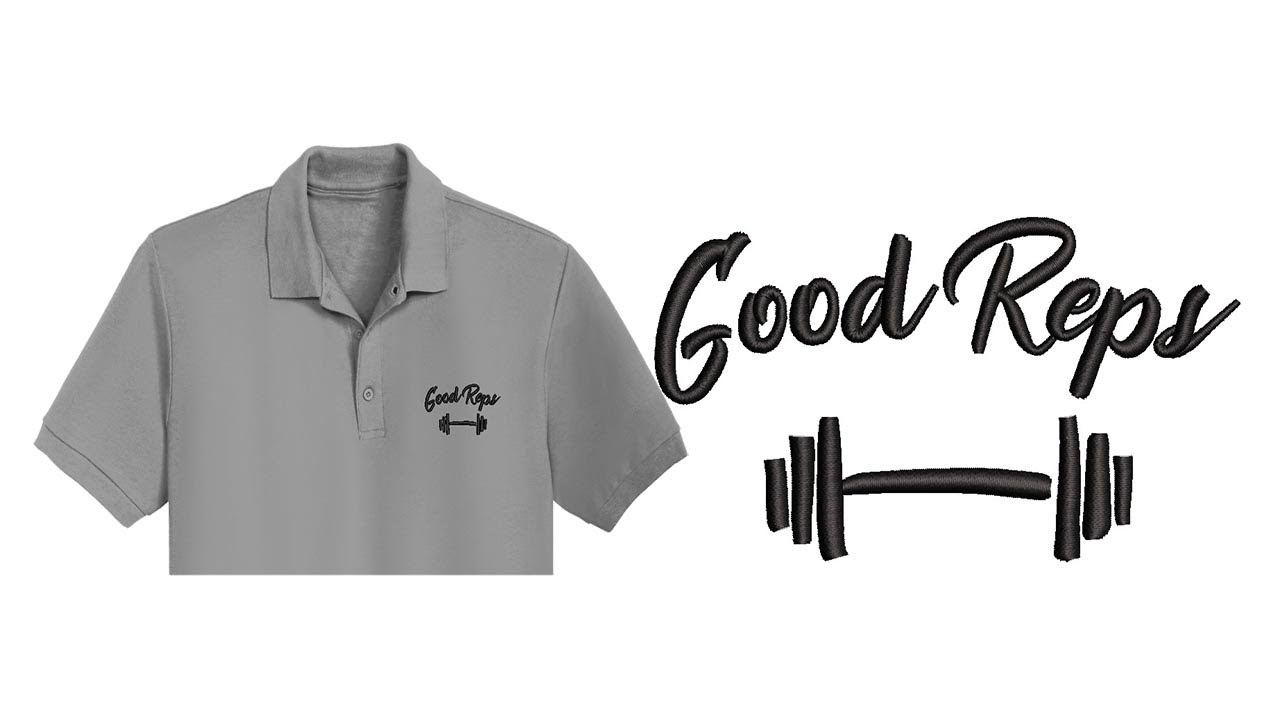 Good Reps Embroidery logo for polo shirt. - YouTube