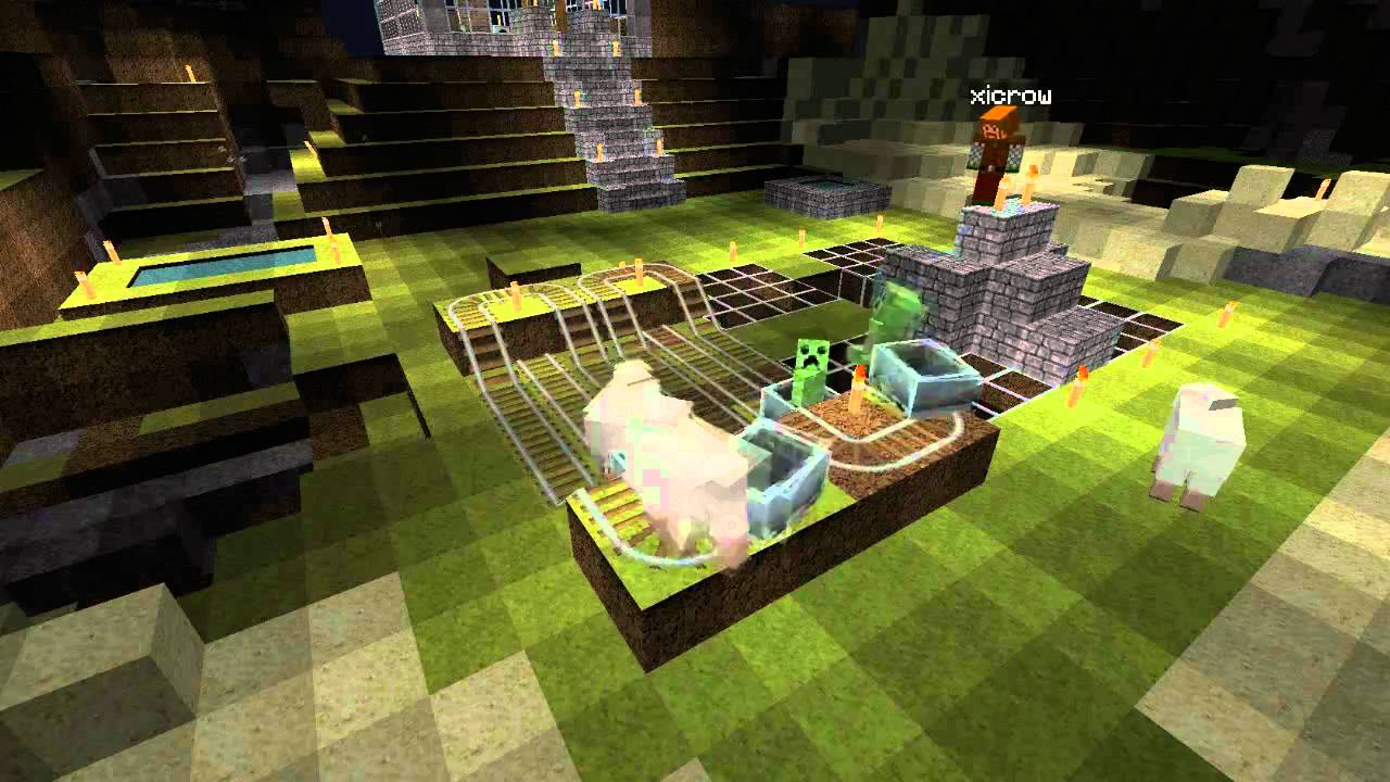 MInecraft - Sheep & creepers train - YouTube