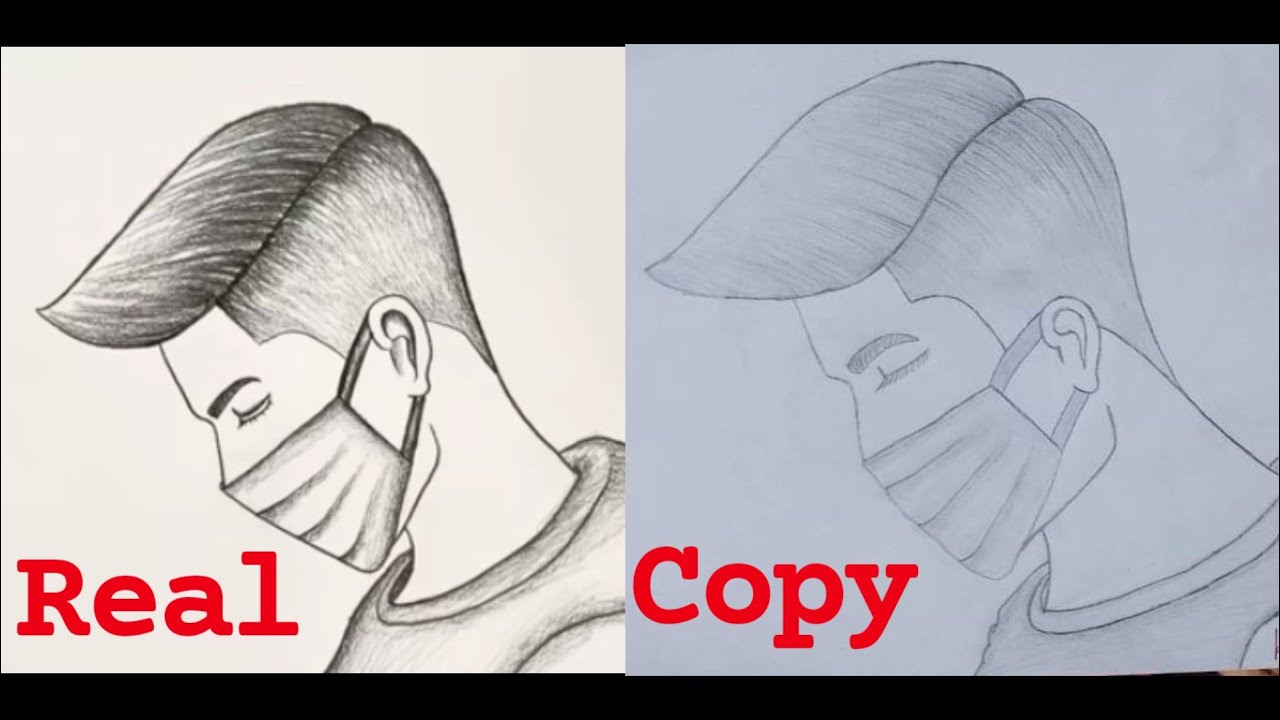 How to draw a boy's sketch, लड़के का चित्र कैसे बनाऐ। 🖌️ ️ - YouTube