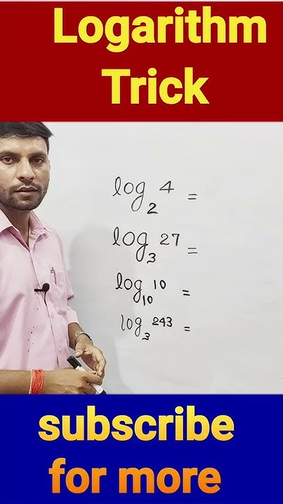 Logarithm Tricks - YouTube