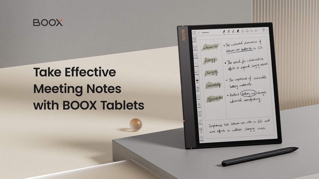 Take Effective Meeting Notes with BOOX Tablets - YouTube