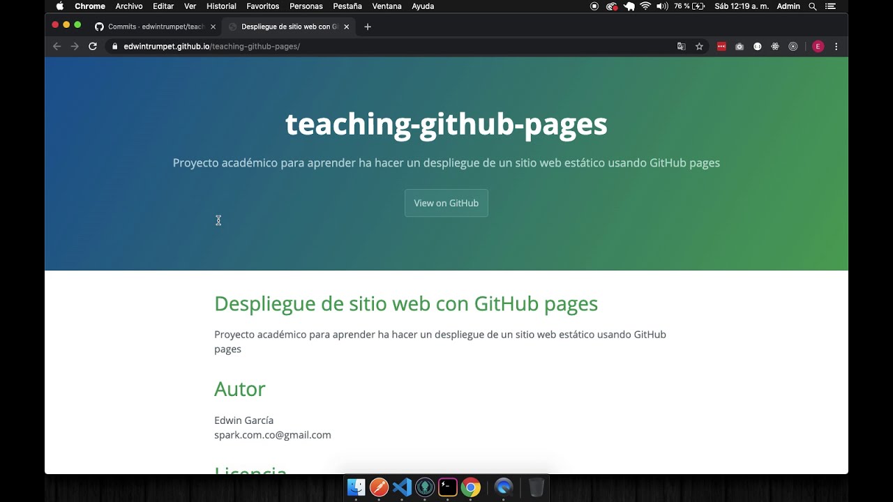 Como publicar una página web en GitHub pages - YouTube