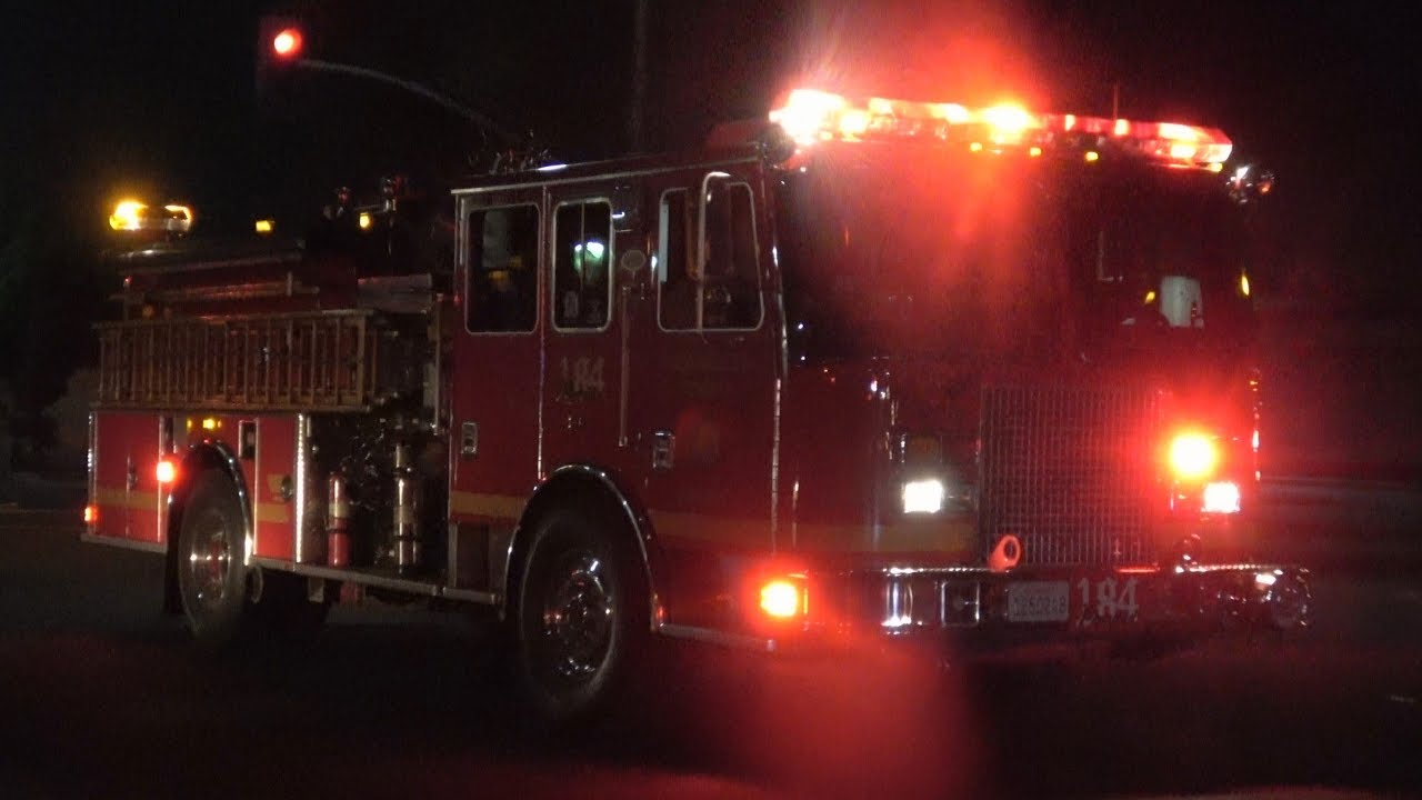 LACoFD Engines 184 186 101 & Light Force 185 RespondingCancelled - YouTube