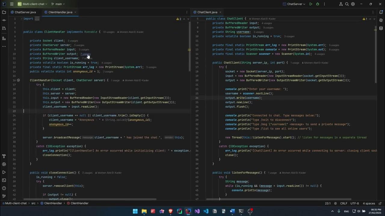 Multi-client-chat demo. - YouTube