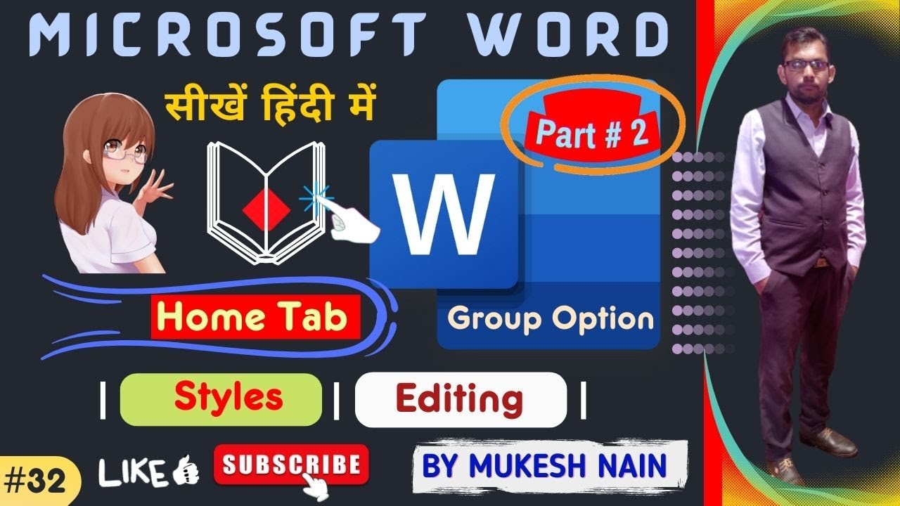 ⚜️MS-WORD Tutorial-02⚜️Learn Styles & Editing Group in (हिंदी) || Be A ...