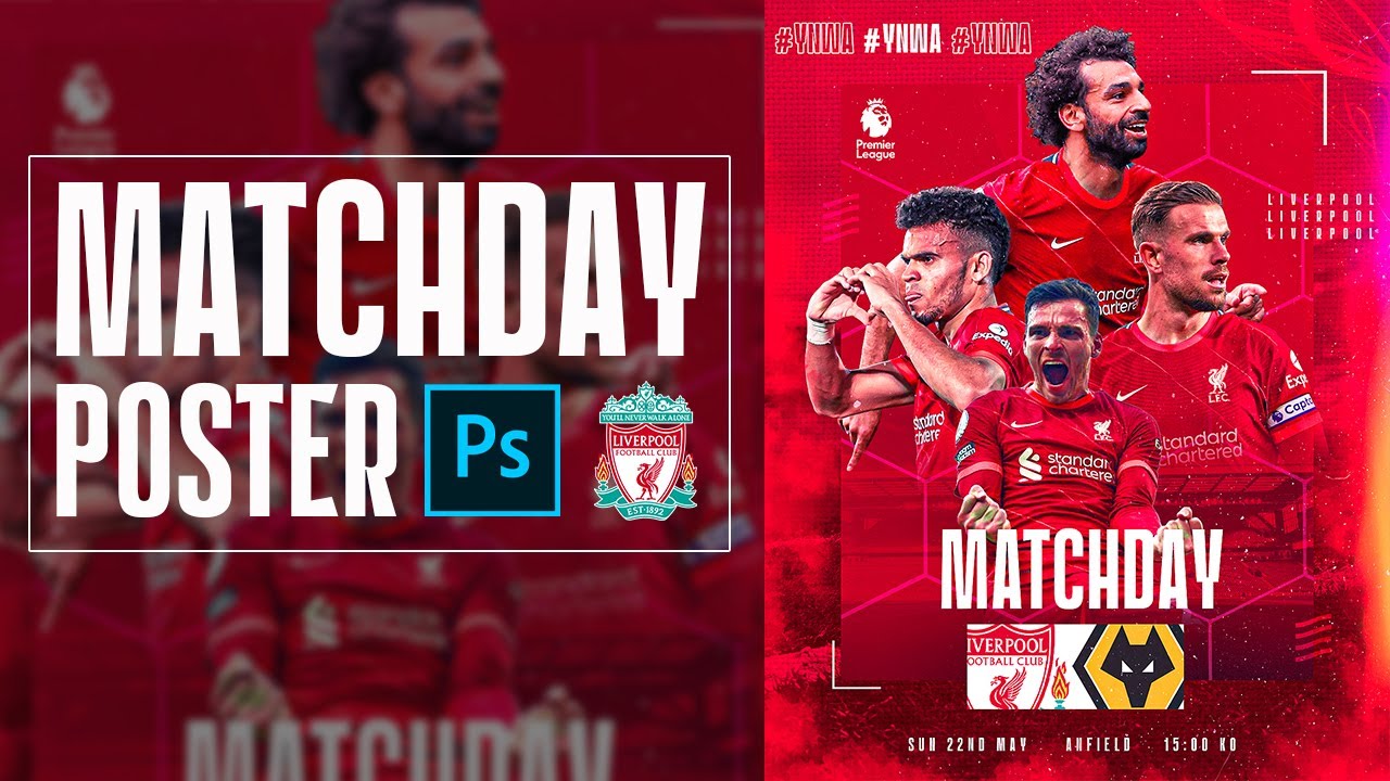Liverpool Matchday Design! | PHOTOSHOP TUTORIAL 🔥 - YouTube