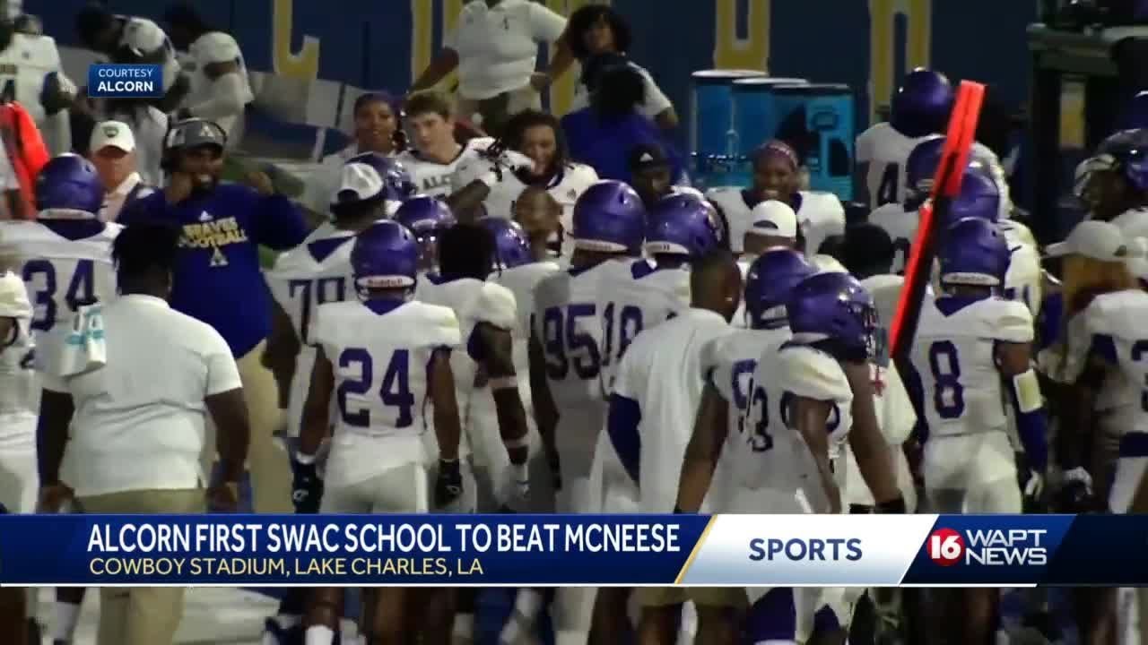 Alcorn first team in SWAC history to beat McNeese State - YouTube