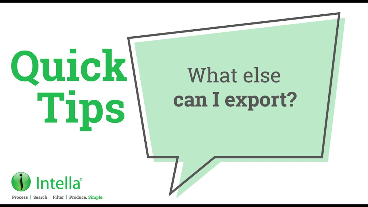 Multiple Item Exports in Intella - YouTube