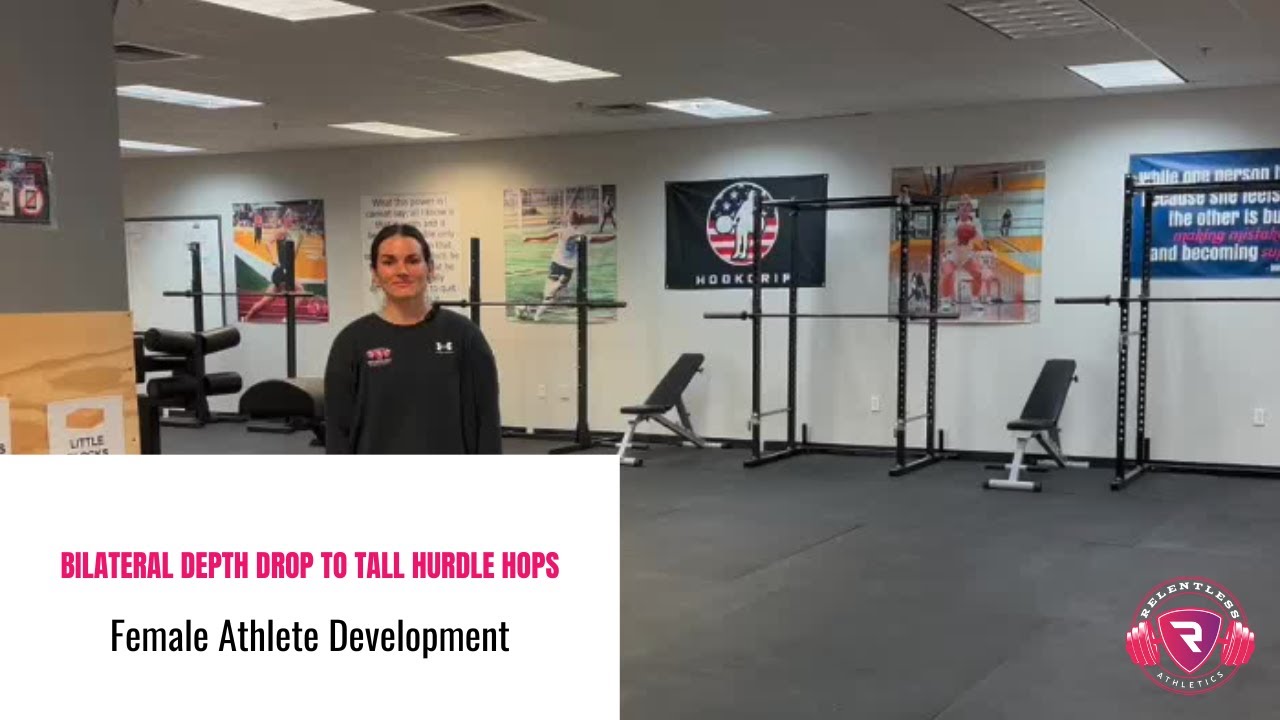 Bilateral Depth Drop to Tall Hurdle Hops - YouTube
