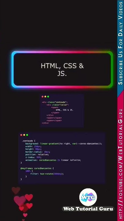 Animated Border Using Html And Css Shorts Short Webtutorialguru 