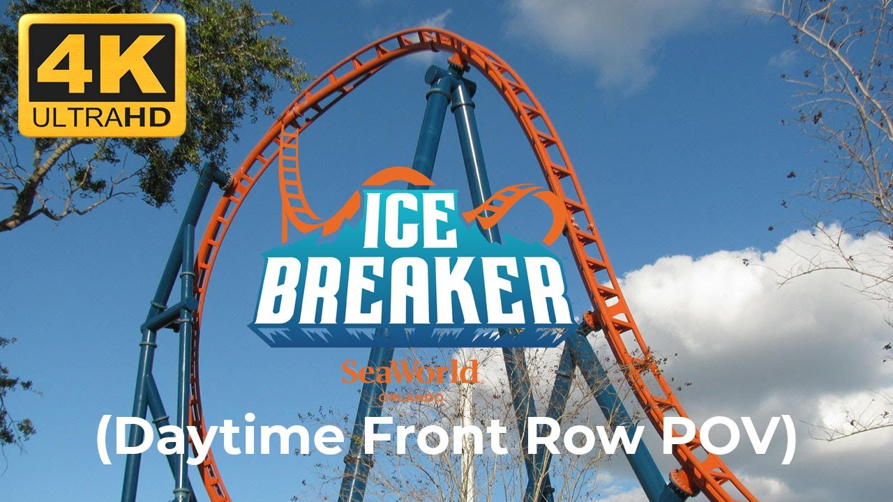 (4K) Ice Breaker-SeaWorld Orlando (Front Row Daytime POV) - YouTube