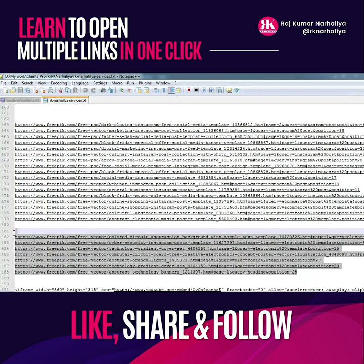 How to open multiple url in one click | Multiple url opener - YouTube