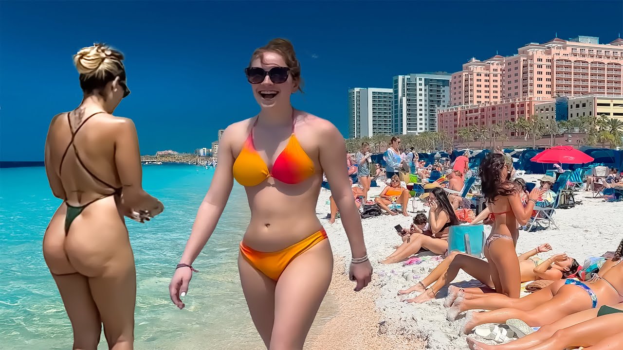 Clearwater Beach Florida Spring Break 4k Walking Tour 16 April 2025 4478
