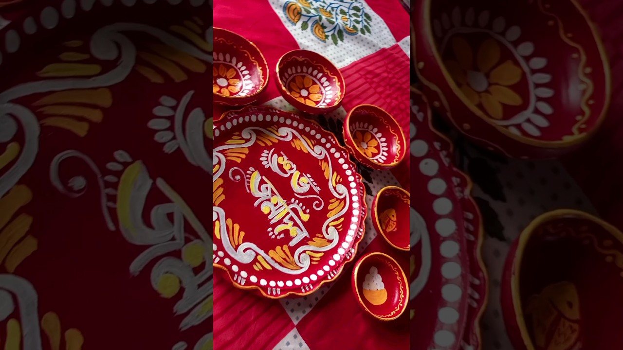 মাটির থালা | Matir Thala Dinner Set | Matir Thala Bati Design ...