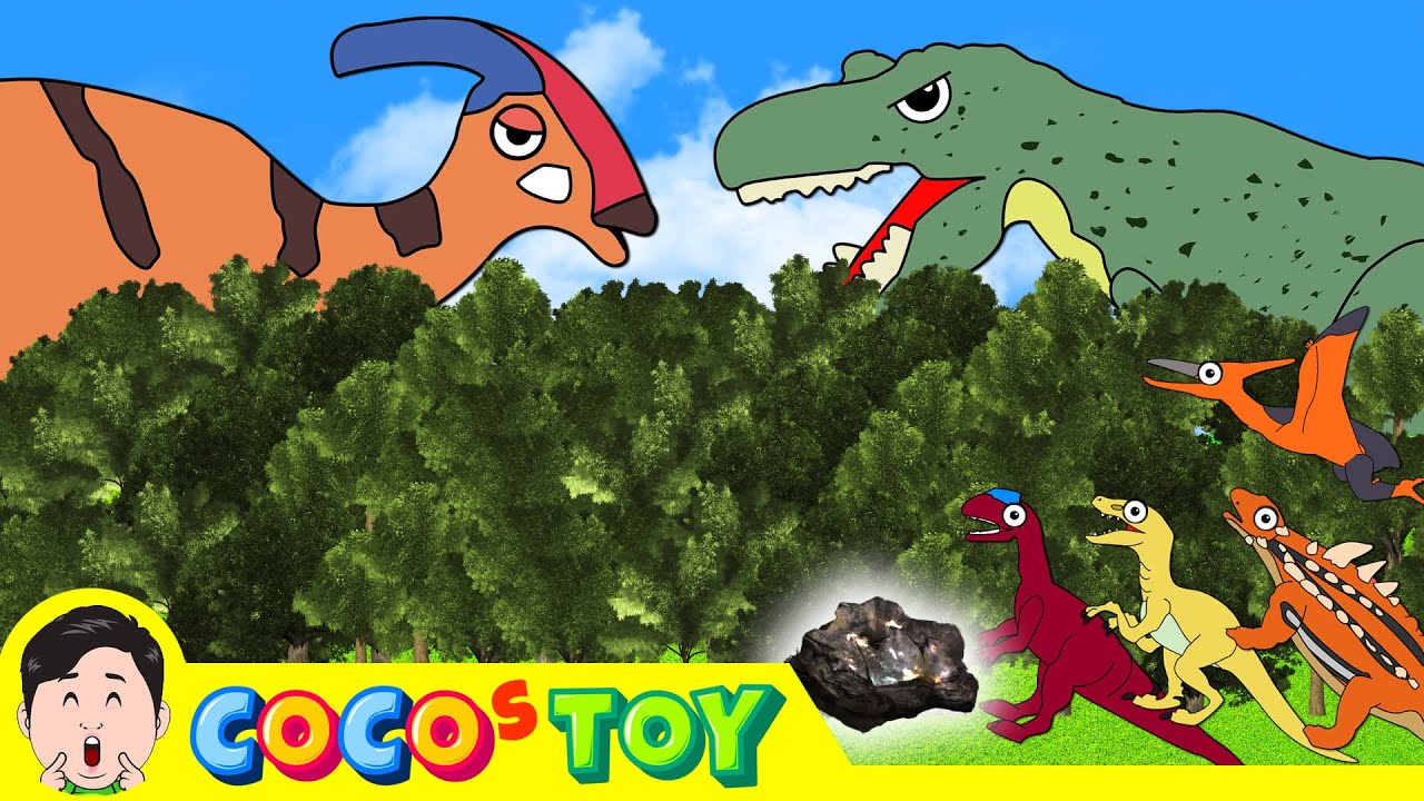Alien meteorites and dinosaur monstersㅣdinosaurs cartoon for childrenㅣ ...