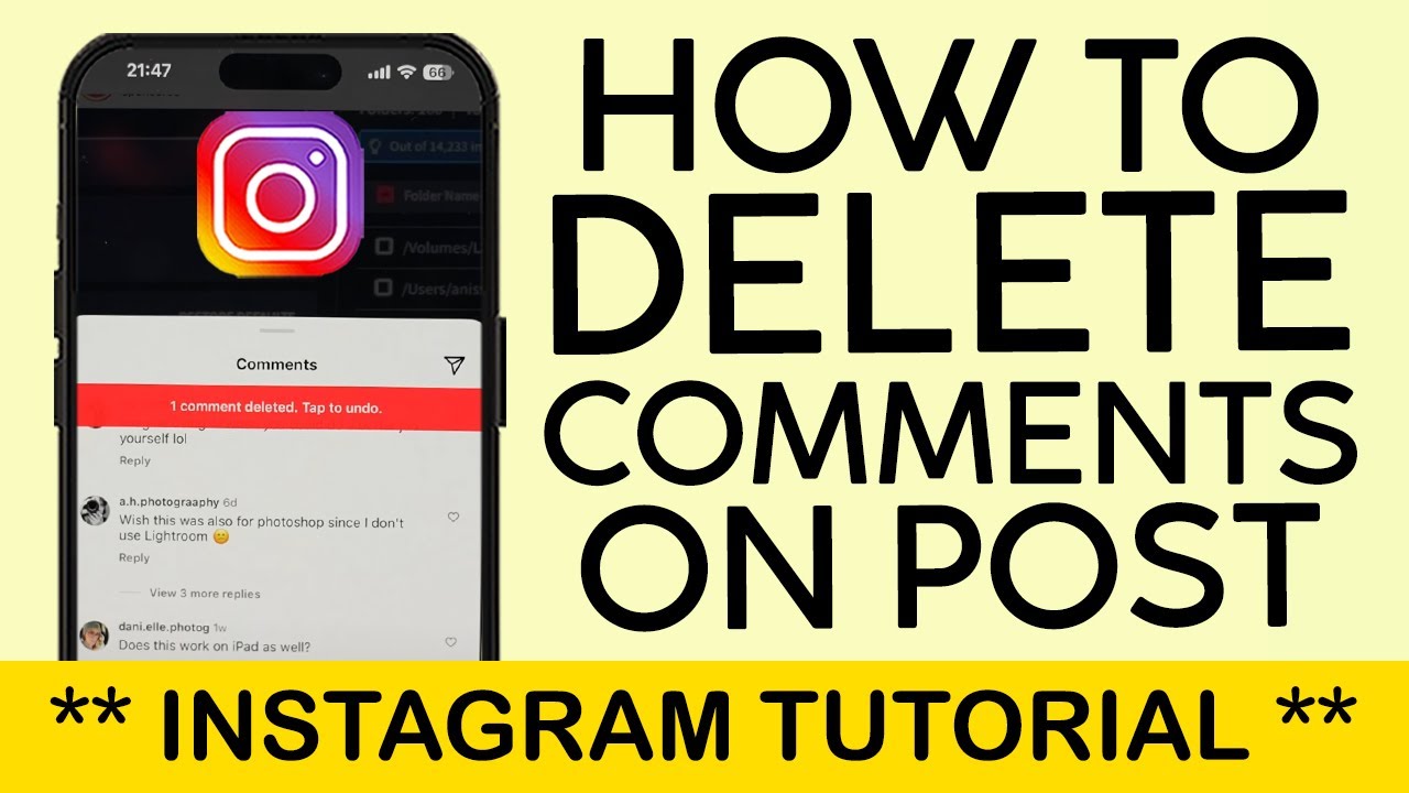How to Delete Comments on A Instagram Post (2024) - YouTube