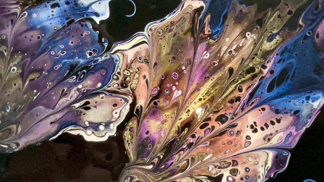 #110. HOW TO USE INTERFERENCE PEARL PAINTS ON A BLACK BASE. FLUID ART ...
