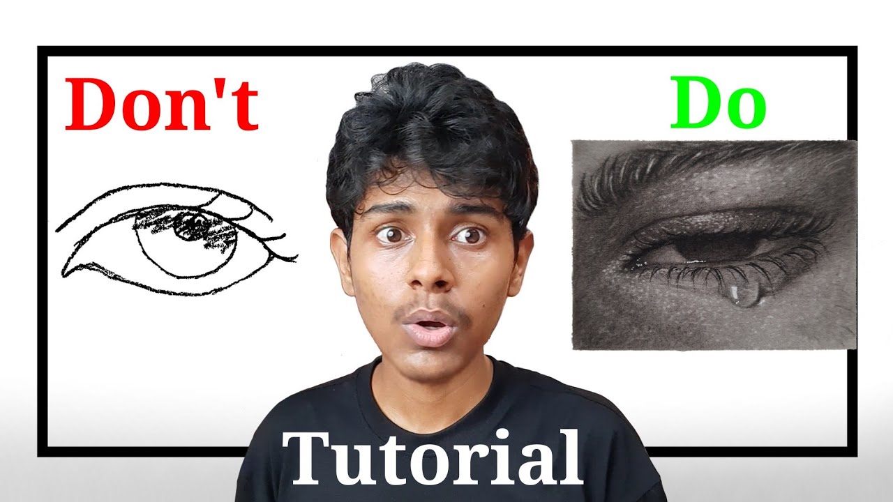 How to draw Realistic Eye step by step | Hindi tutorial - YouTube