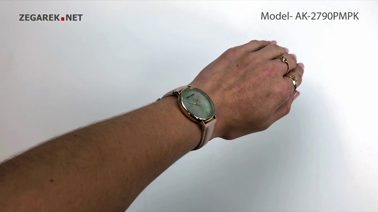 Anne Klein Pasek AK-2790PMPK - Zegarek.net - YouTube