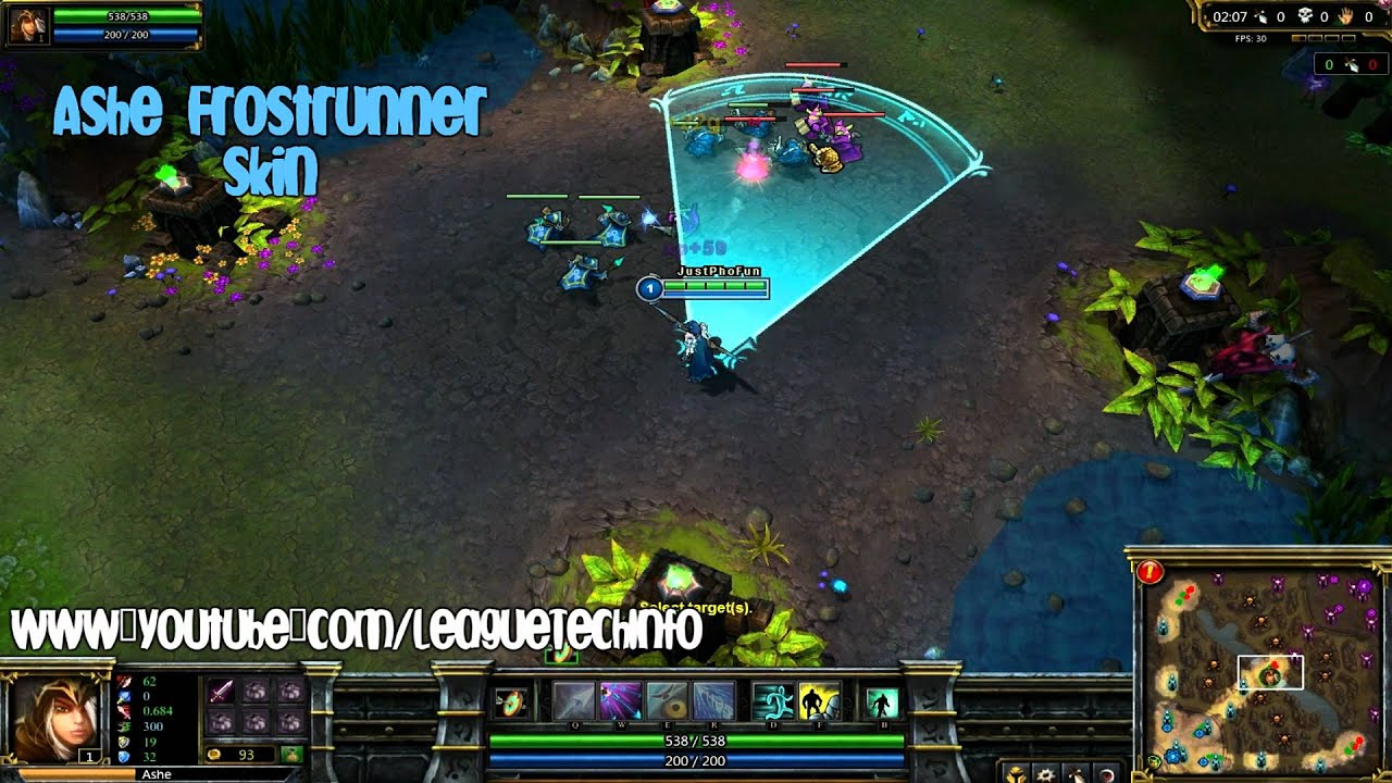 [HD] League of Legends Skin - Ashe Frostrunner [Gameplay Footage] - YouTube
