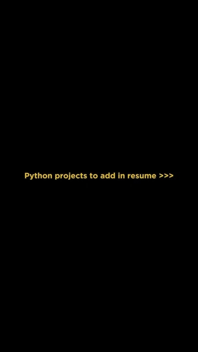 Python Project for your Resume. 🐍#python #resume #coding #tech #pythontutorial # ...