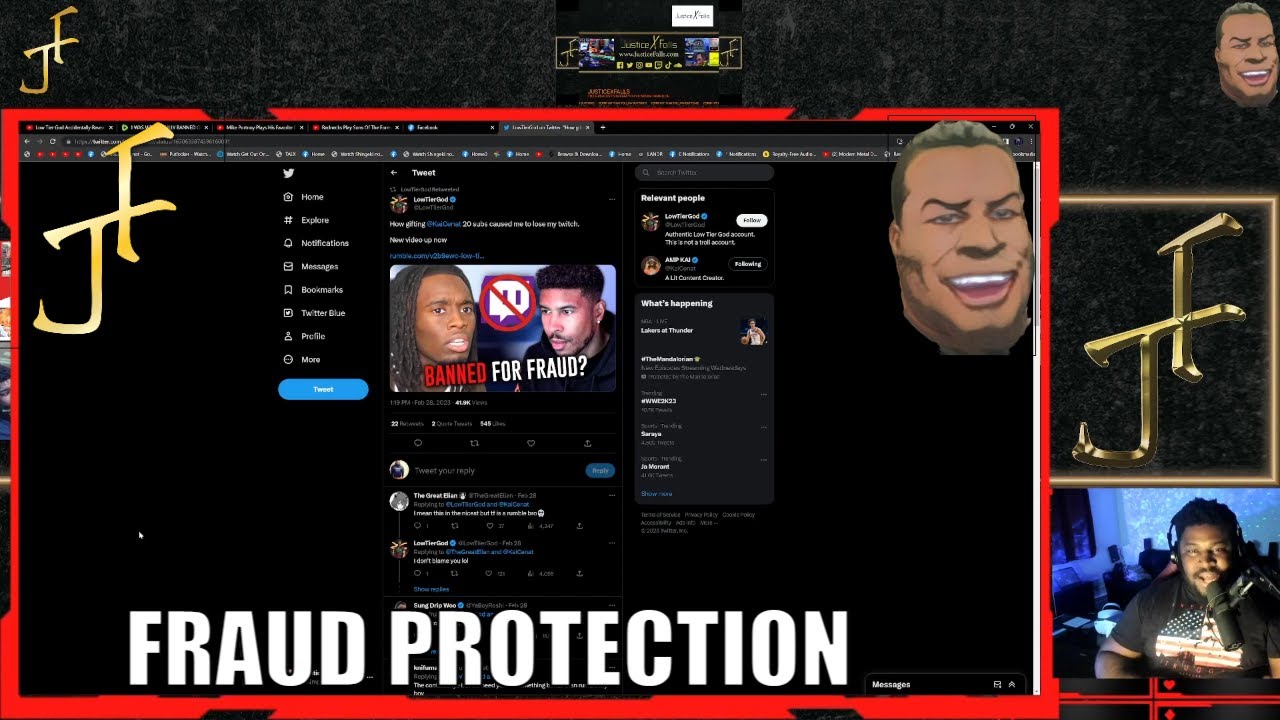 LOW TIER GOD (LTG) BLAMES KAI CENAT FOR TWITCH SUSPENSION!?! - YouTube