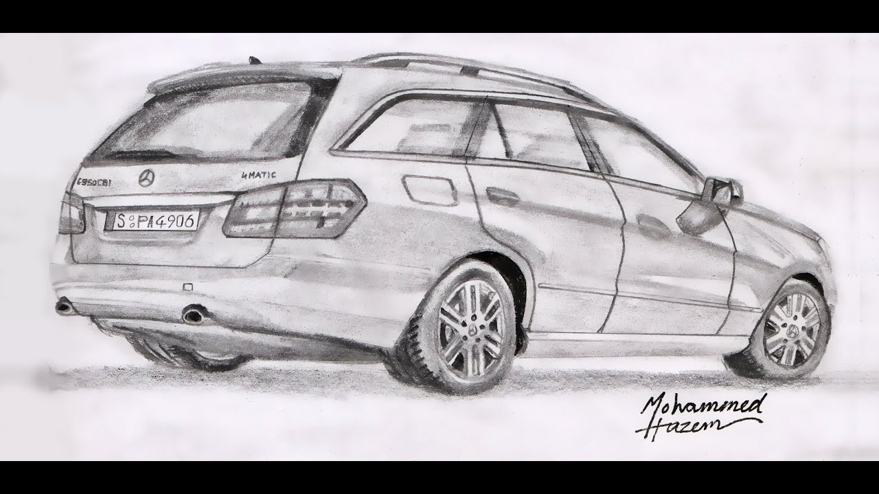 Speed Drawing: 2013 Mercedes Benz E350 CDI 4MATIC by Mohammed Hazem ...