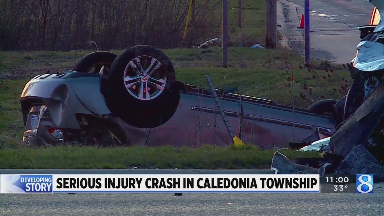 Two drivers hospitalized after Cascade Township crash - YouTube