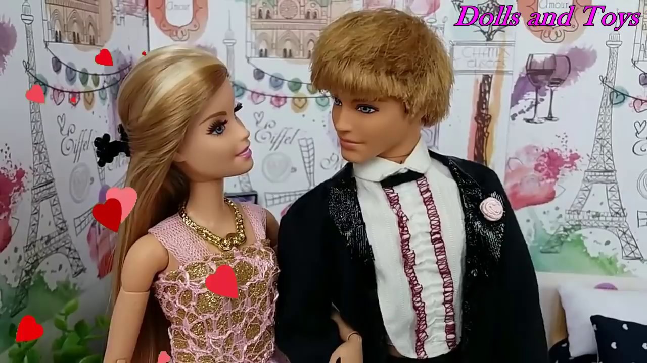 Barbie and Ken morning routine in bedroom. Barbie videos. - YouTube