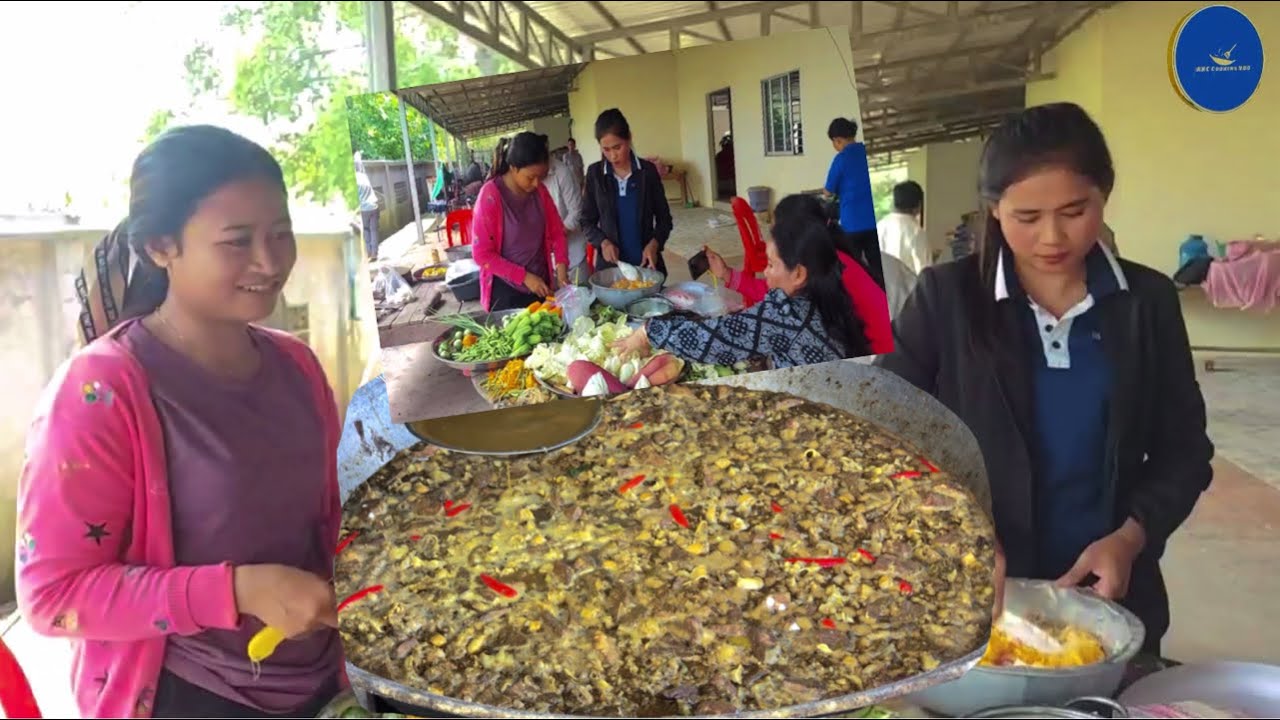 Big party with the team in Angkor Chum district | Amazing Food ...