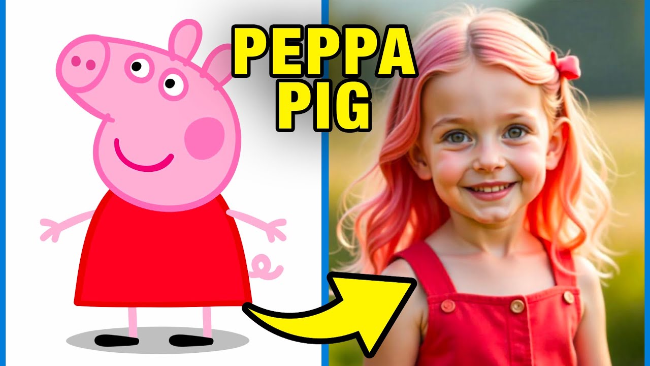 PEPPA PIG como HUMANOS en la VIDA REAL🐷+ Adivina la Voz 🎶 Peppa George ...