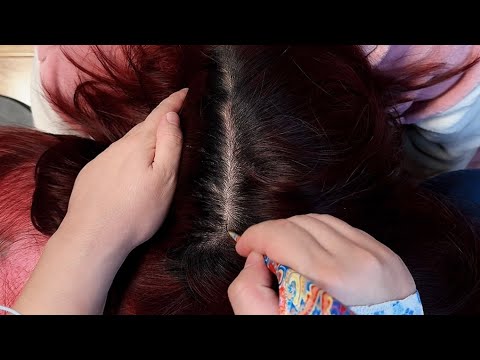ASMR Scalp Care: Gentle Dandruff Removal with a Comb - YouTube
