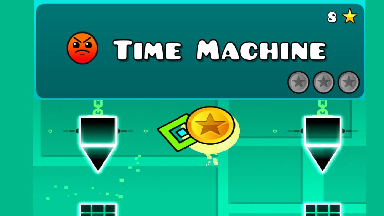 Geometry Dash (PC) - 0 Deaths - Level 8 - Time Machine - YouTube